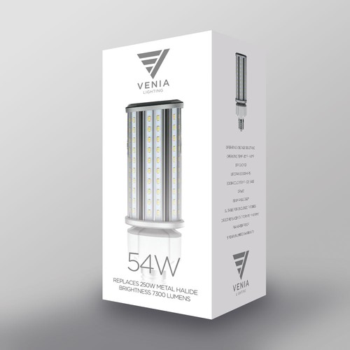 Design a clean LED Lamp Box Design | Product packaging contest