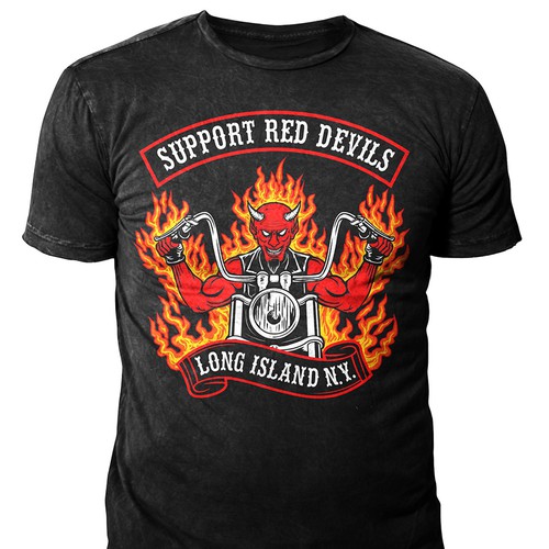 Red Devils Motorcycle Club T-Shirt Design (HARDCORE!) | concurso Camisa