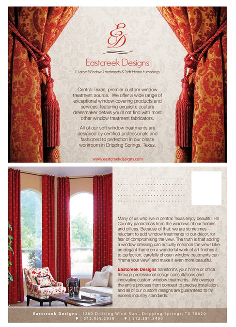 Custom Window Treatment Advertising Design | Print or packaging design ...