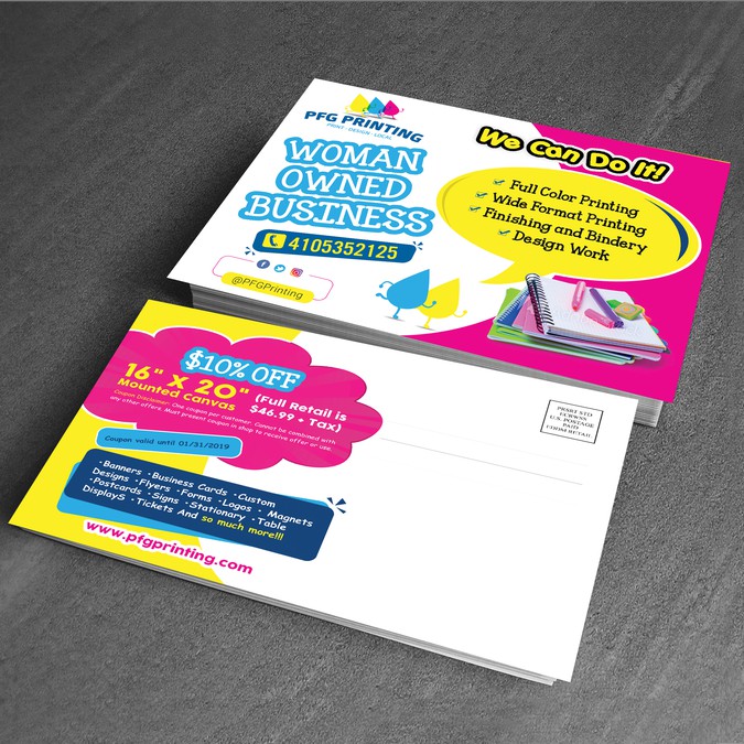 Print Shop needs Eyecatching Direct Mail Postcard! | Postcard, flyer or ...