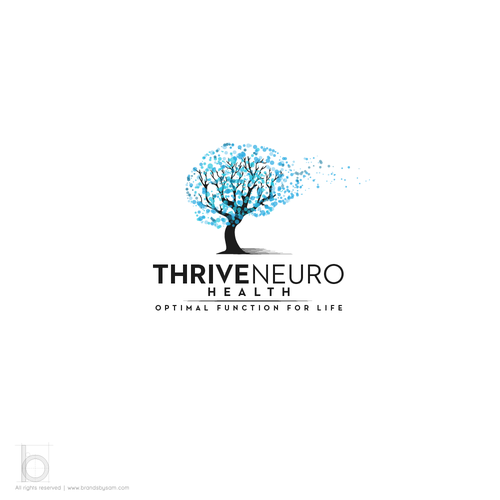 Clean logo for an integrated neurology clinic. We build better brains ...