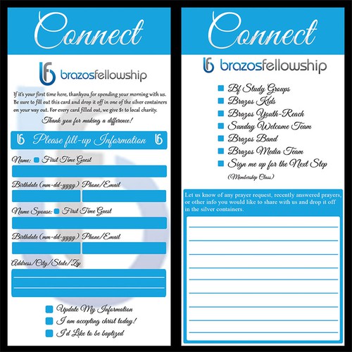 Design an Information Gathering Card : 1-to-1 designs to follow ...