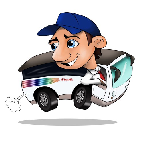 Create a mascot for a passenger transportation and tour bus company ...