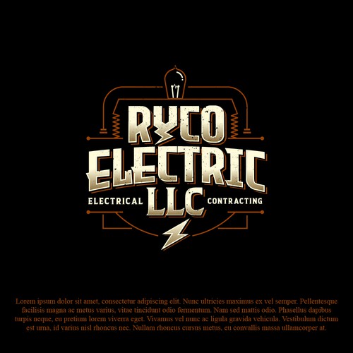 Designs | Vintage Electrical logo design | Logo & brand identity pack ...