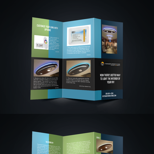 Create a stunning brochure for an exciting new LED lighting design ...