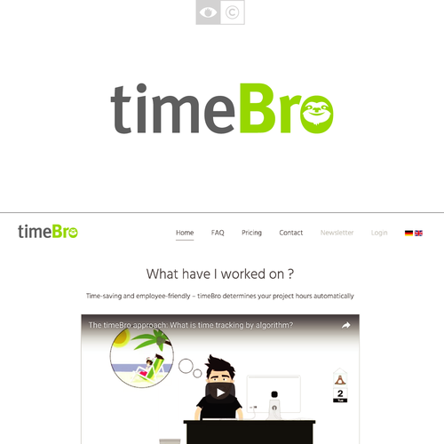 Create a logo for timeBro that involves a sloth | Logo design contest