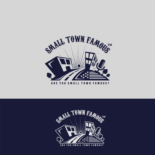 Create a cool logo for a new intriguing podcast Small Town Famous ...