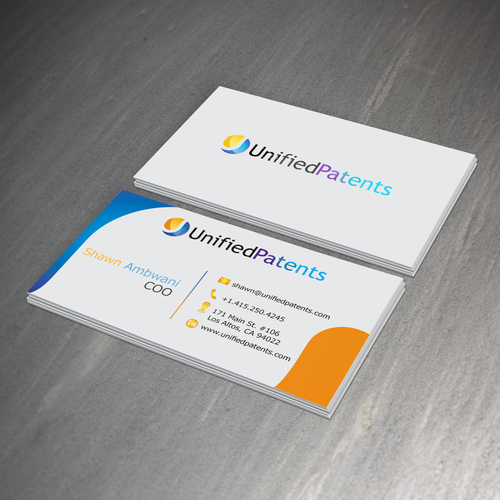 Designs | business card for Unified Patents | Business card contest