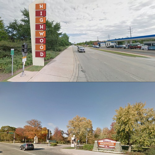 Entrance Welcome Sign to the City of Highwood | Signage contest