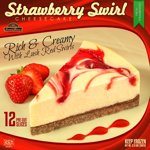 Strawberry Swirl Cheesecake Package Design | Product packaging contest