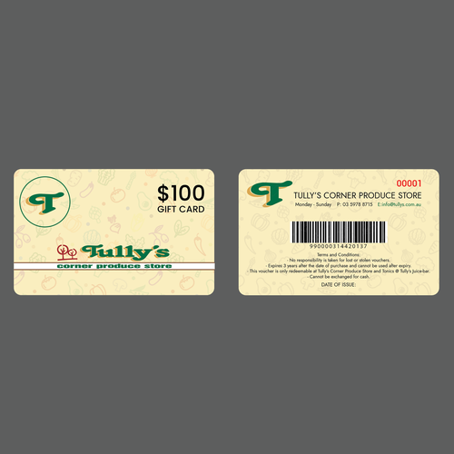 Designs | Design a Unique Gift Card for our Boutique Grocery Store ...