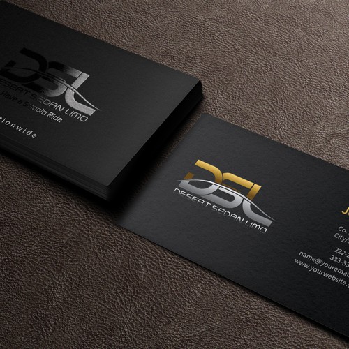 Create a killer business card design for DESERT SEDAN LIMO | Business ...