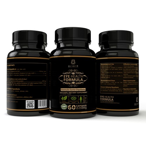 Luxurious-looking bottle label for high-end medicine company | Product ...