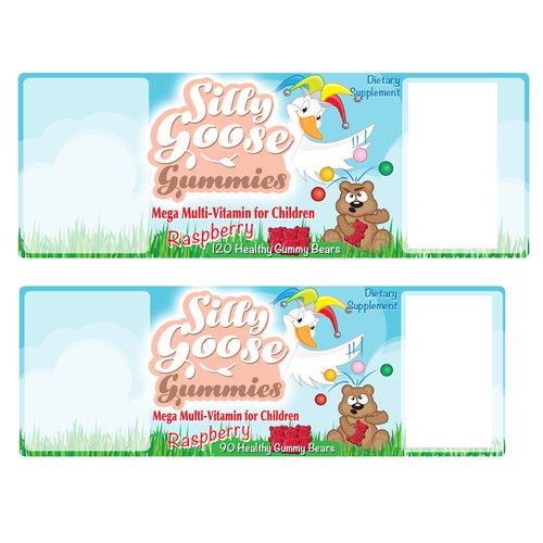Design a silly, colorful and creative gummy vitamin label for our Silly ...