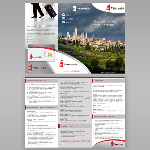 International SIM Card Product Jacket | Brochure contest