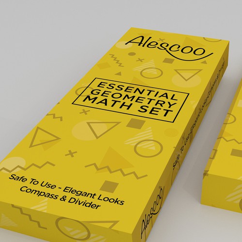 Design a Simple yet stylish box design for a Math Set with my brand ...