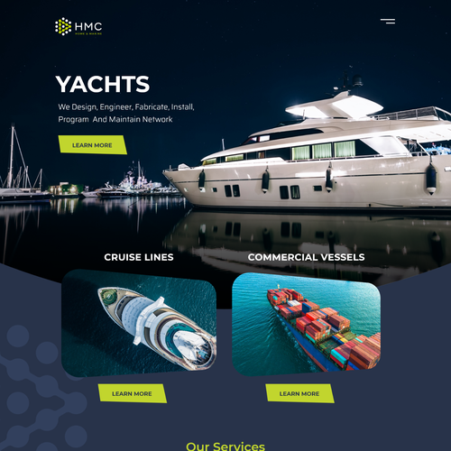 Designs | Website Redesign for Unique Superyacht and Cruise Ship ...