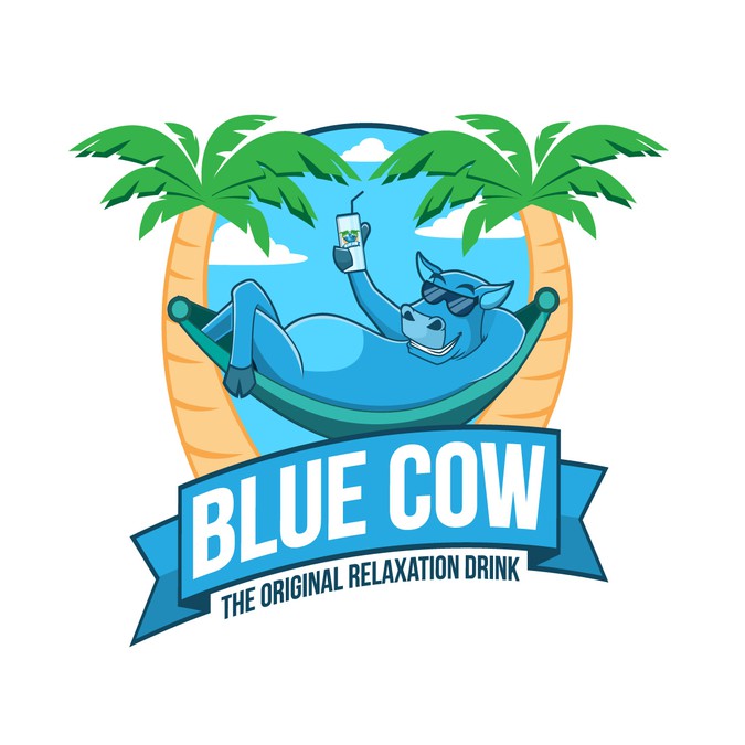 Blue Cow: The Original Relaxation Drink | Logo design contest