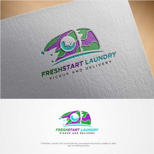 Wash Fold Pick Up Delivery Laundry Service Like Green And Purple