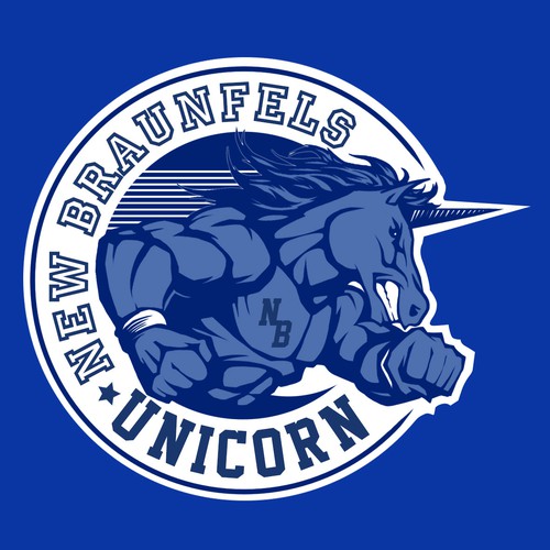 Logotipo Del Unicornio De New Braunfels New Braunfels Texas Unicorns