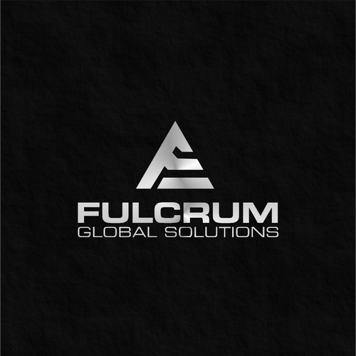 Create a logo with a promonent Silver "fulcrum ie. triangle" with an ...