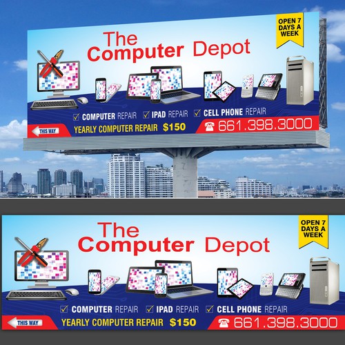 Computer Shop Signboard Design