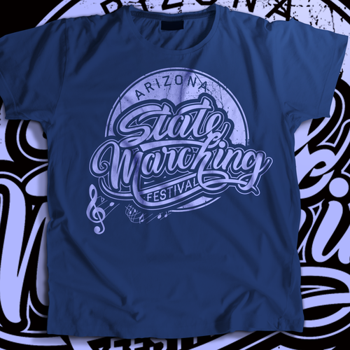 Marching Band Competition Shirt Design Simple Fun Colorful T