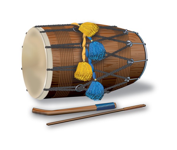 Image of a Dhol (Indian drum) with sticks | Other Graphic Design contest