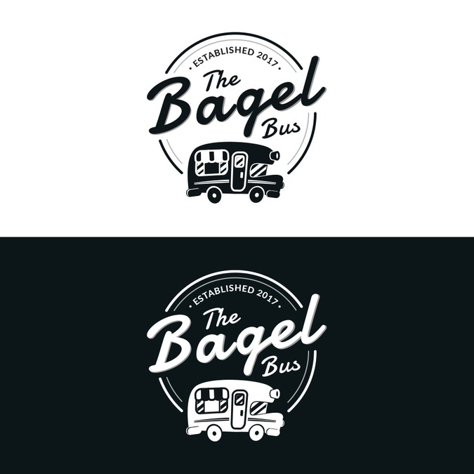 Get 'The Bagel Bus' wheels in motion with it's first logo. | Logo ...
