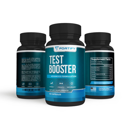 Design Label for Test Booster Supplement | Product label contest