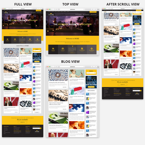 New Home Page Design for Corporate Website With Blog Feed | Web page ...