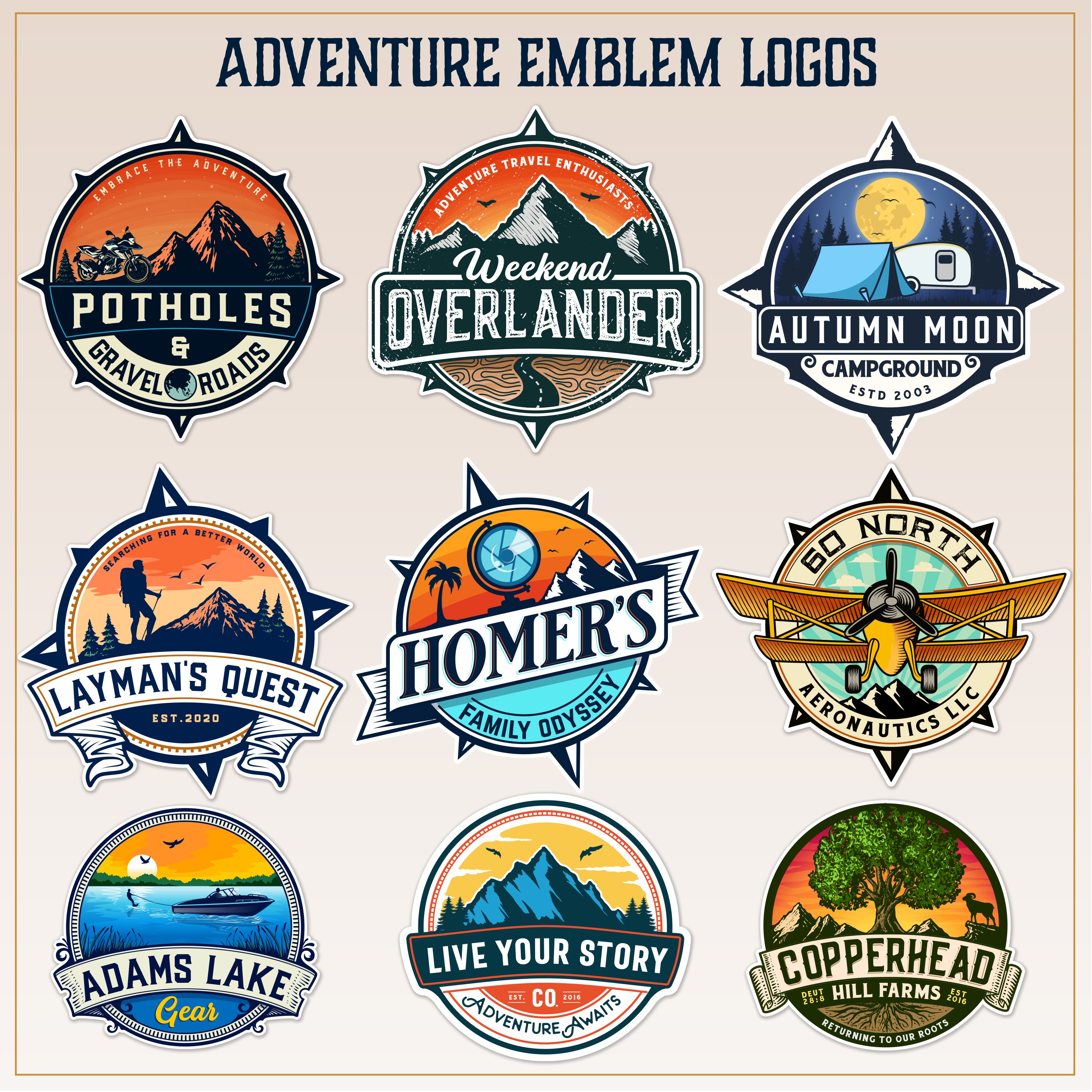Emblem Logos - Free Emblem Logo Ideas, Design & Templates