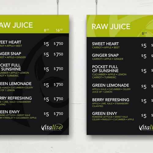 ATTENTION DESIGNERS! LAST CHANCE! Juice Bar needs Unique Menu Boards ...