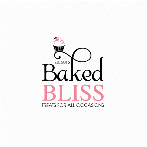 Create a beautiful sophisticated yet fun logo for Baked Bliss cupcake ...