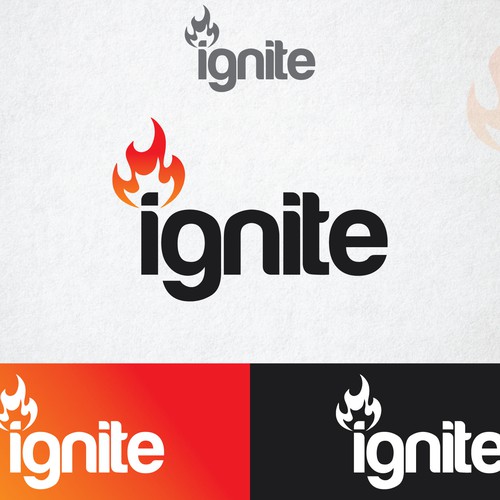 Ignite logo = typography + flame + creativity | Logo design contest
