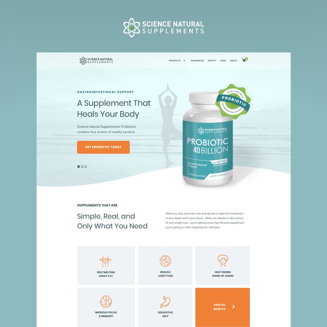 New Design for Health Supplements Store | Web page design contest