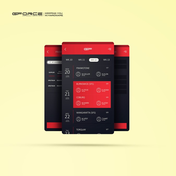 G-Force Mobile Task Management Application | App design contest