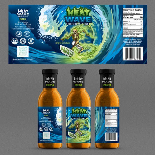 Design a food supplement label for a brand in the health, beauty and ...