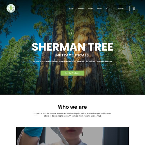 Designs | Sherman tree website | Web page design contest