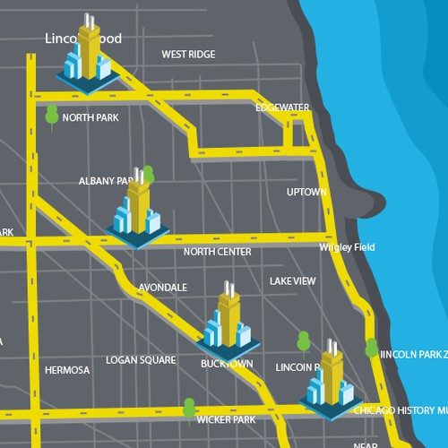 Map of Chicago Schools | Illustration or graphics contest