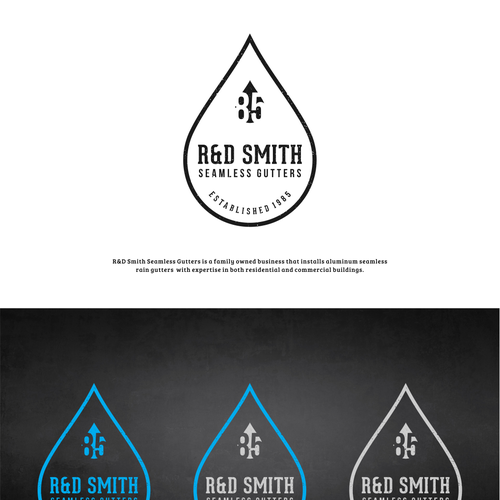 Create a great logo for a family owned seamless rain gutter company ...