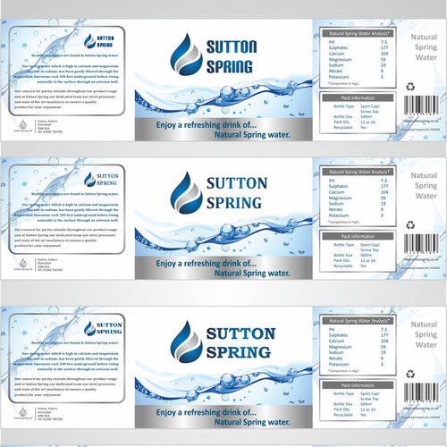 create a refreshing spring water label | Product label contest