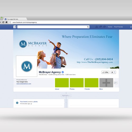 Create facebook cover page for insurance agency | Facebook cover contest