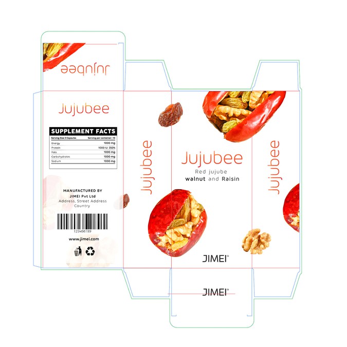 Jujube with walnut and raisin | Product packaging contest