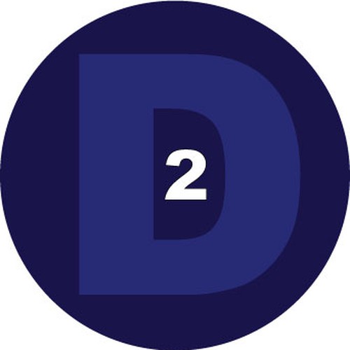 "2D" logo - simple clean vector brand logo for the letters 2D | Logo ...