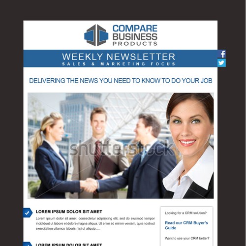 Designs | Create a clean, modern newsletter for a business technology ...