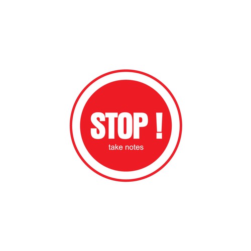 "Stop! Take Notes" Logo | Logo design contest