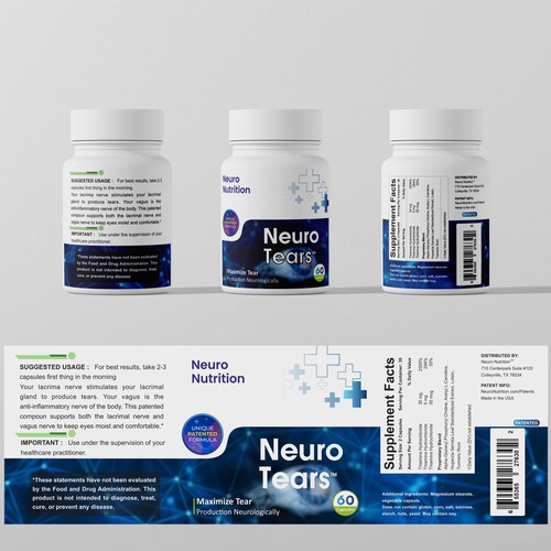 Designs | Supplement label for exciting newly patented product ...
