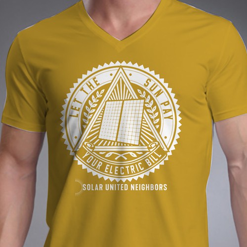 "Let The Sun Pay Your Electric Bill" solar energy t-shirt | T-shirt contest