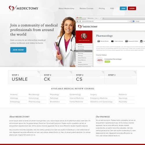 Designs | Design an elegant medical education website! | Web page ...